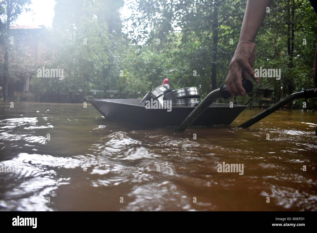 Heavy raining and flooded Kerala Stock Photo - Alamy