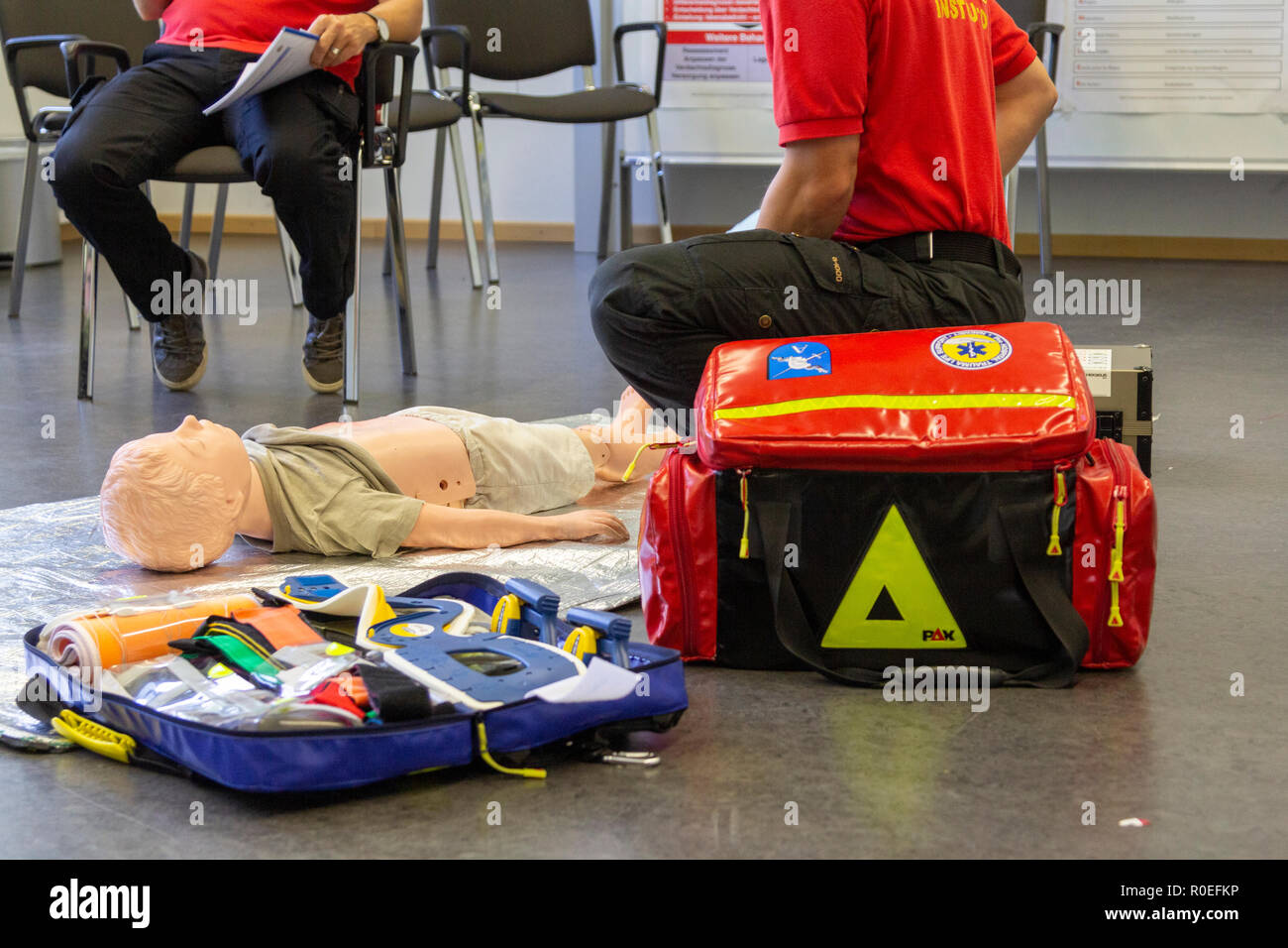 MUNICH / GERMANY - SEPTEMBER 05, 2018: Medical training for german ...