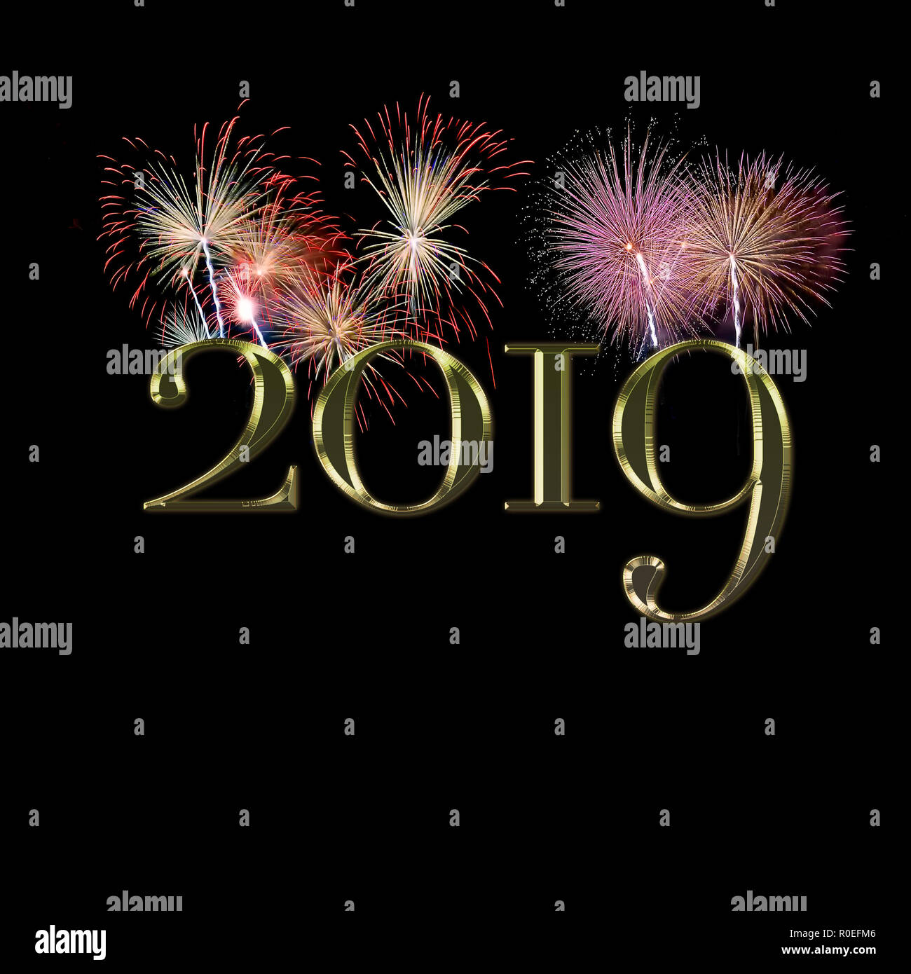 An illustration of happy new year 2019 Stock Photo - Alamy