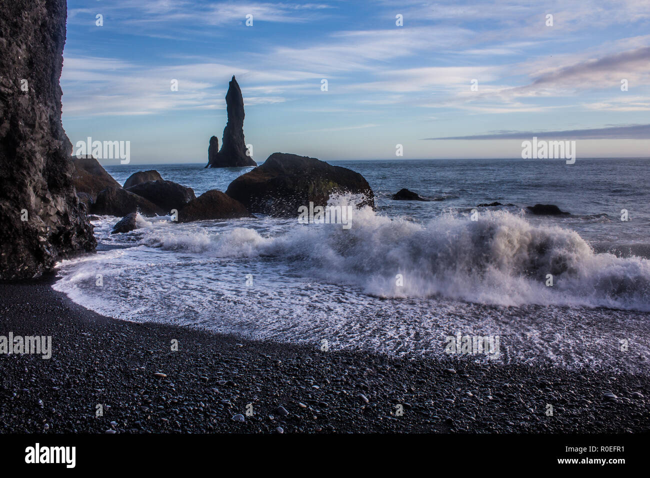 Reynisfjara beach with reynisdrangar rocks hi-res stock photography and ...