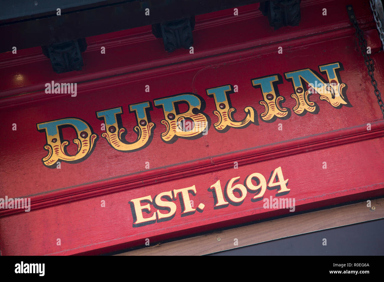 Badbobs Pub Sign, Temple Bar; Dublin; Ireland Stock Photo - Alamy