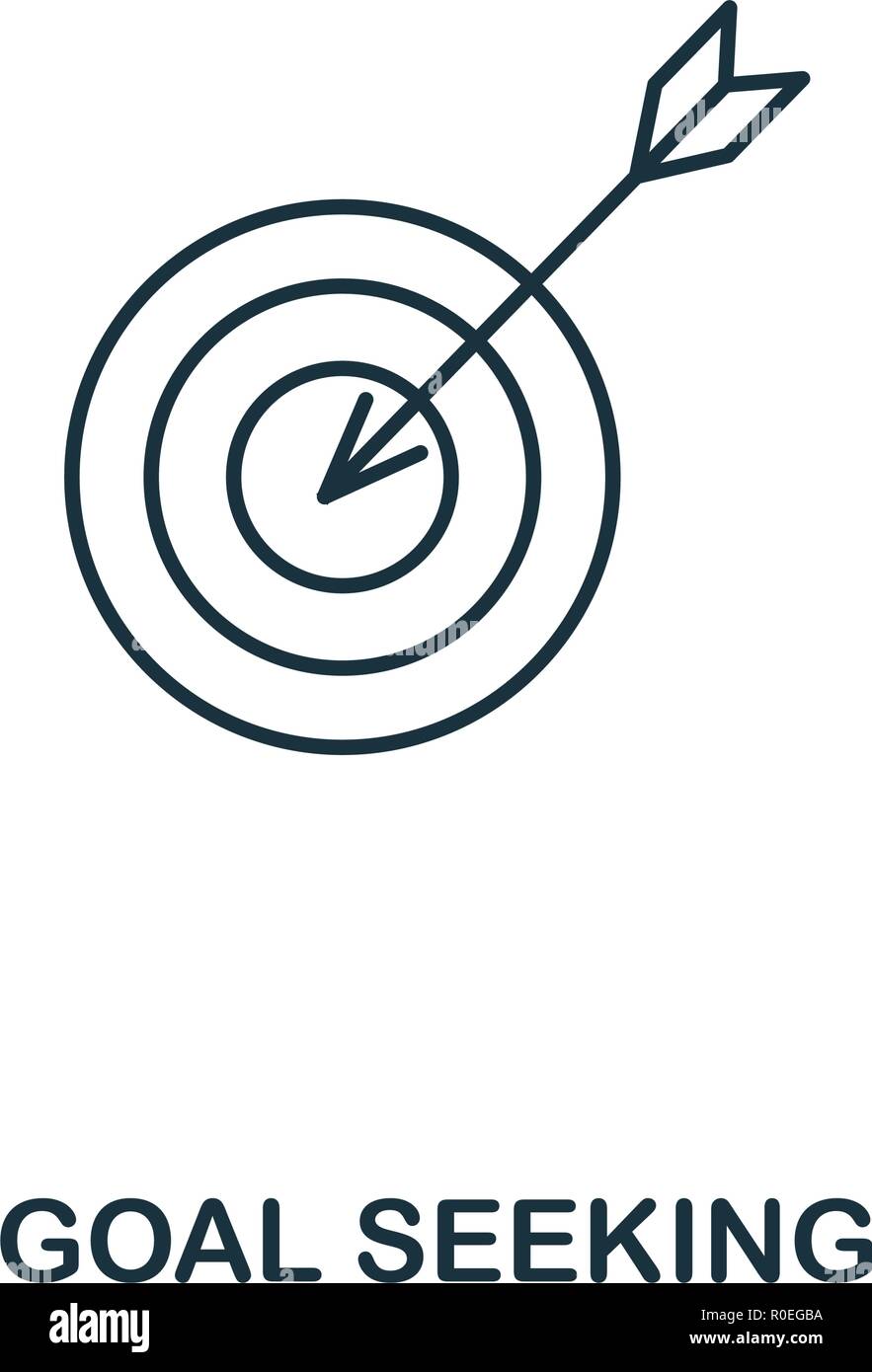 Goal Seeking outline icon. Premium style design from project management ...