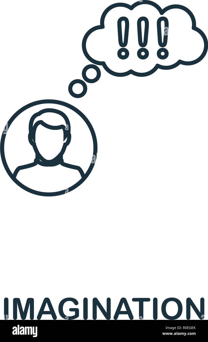 Imagination outline icon. Premium style design from project management ...