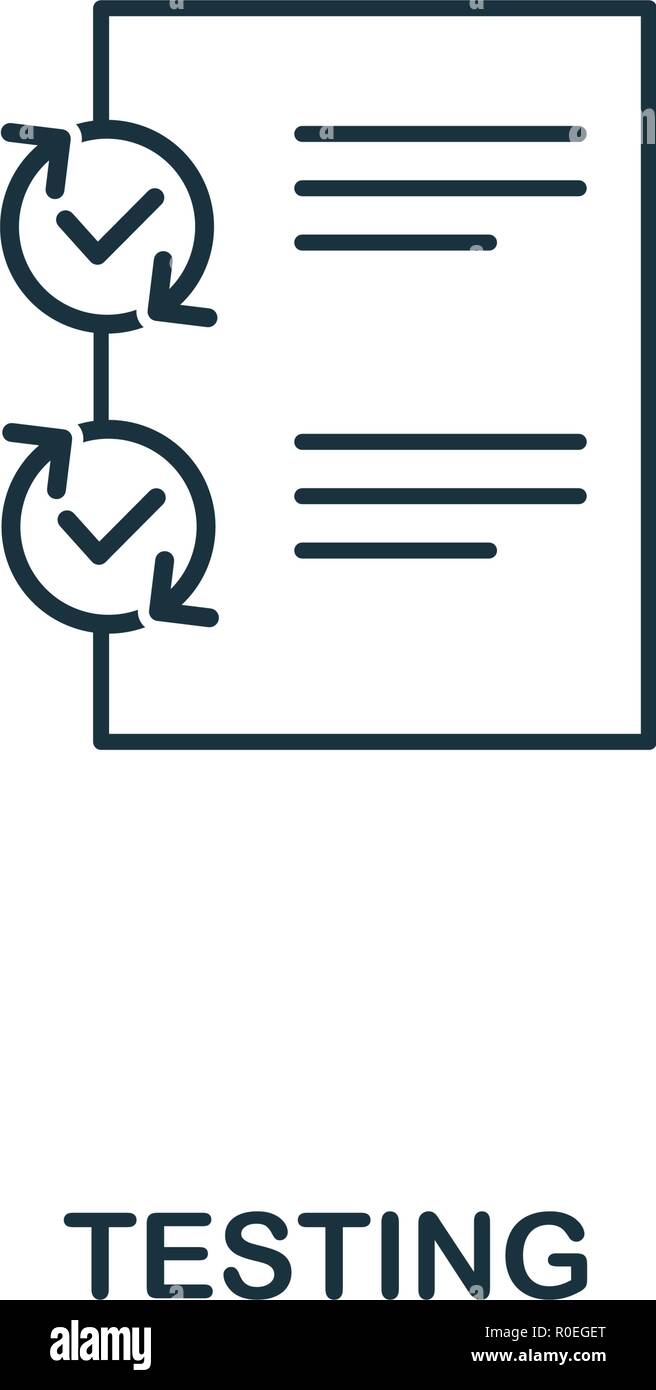Testing outline icon. Premium style design from project management ...
