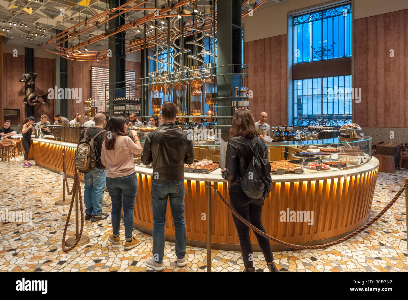 Interior of Starbuck's Reserve Roastery, Milan, Italy Stock Photo - Alamy