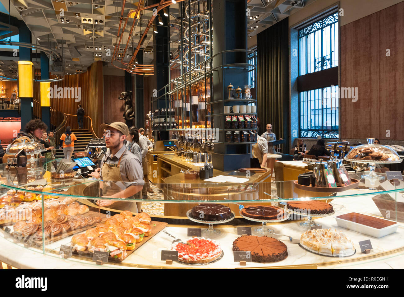 Interior of Starbuck's Reserve Roastery, Milan, Italy Stock Photo - Alamy