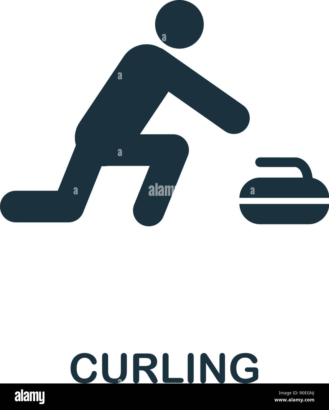 Curling pictogram hi-res stock photography and images - Alamy