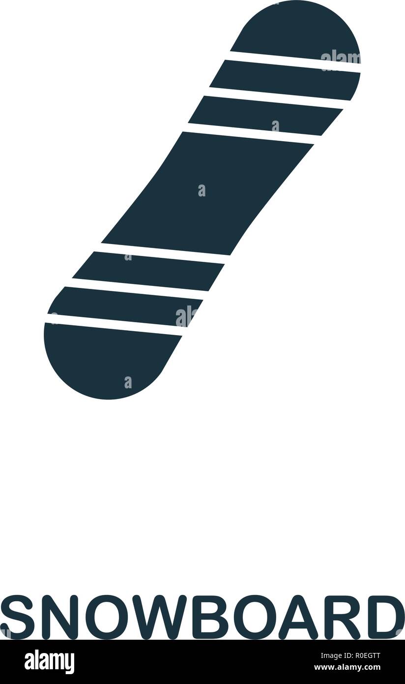 Snowboard icon. Premium style design from winter sports collection. UX ...