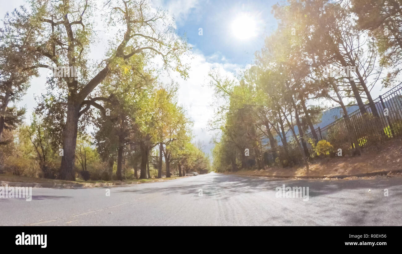 Driving through upscale residential neighborhood of Colorado Springs in ...