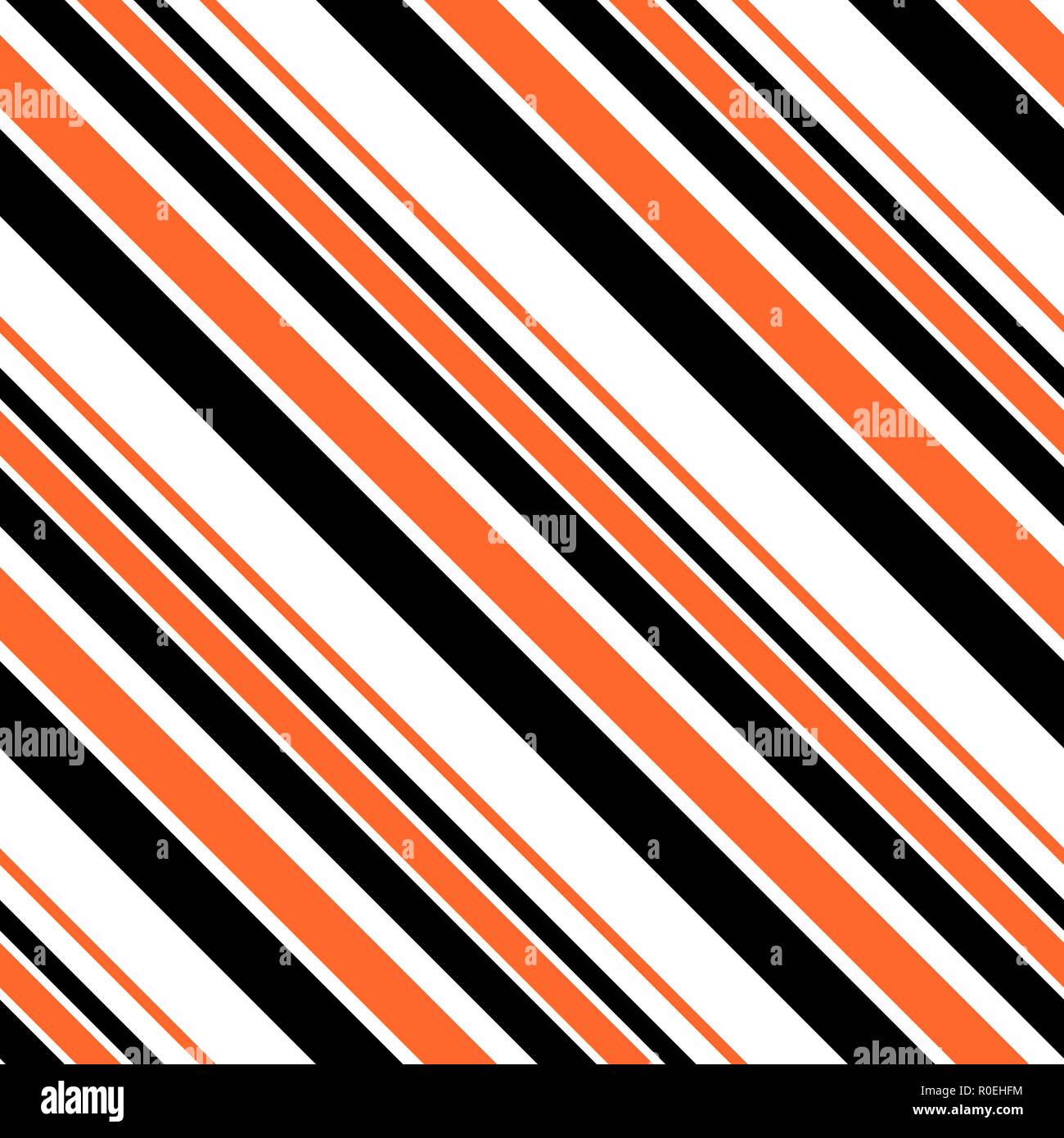Halloween Stripes Seamless Pattern - Black, orange, and white diagonal ...