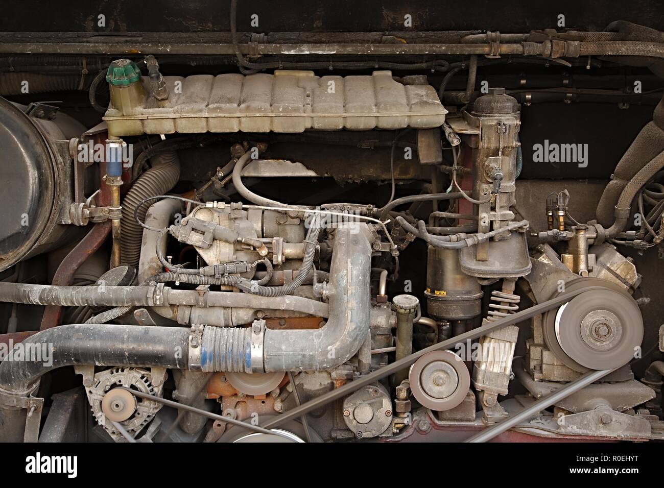 Bus Engine Problem Stock Photo - Alamy