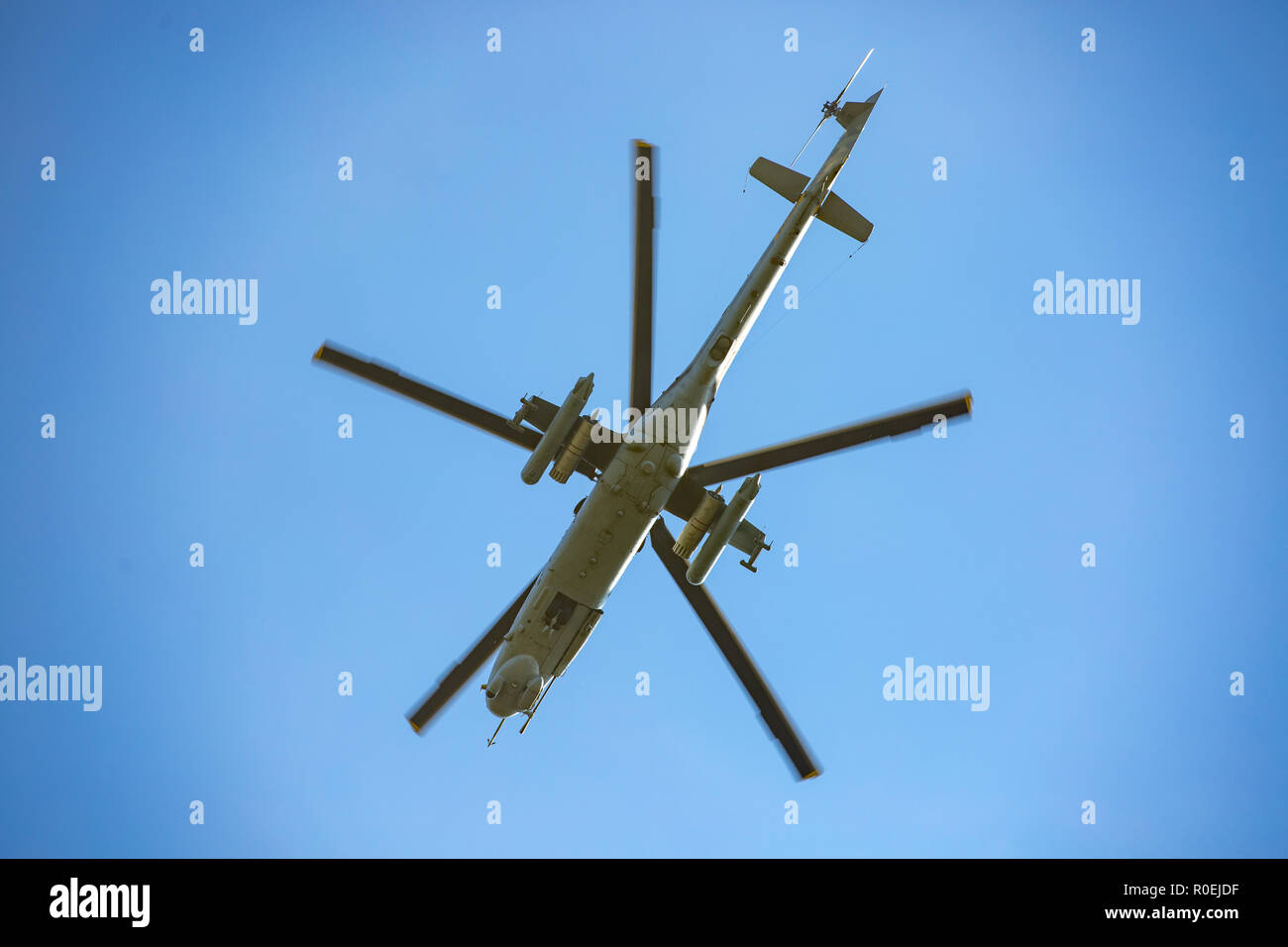 military helicopter flying during exercise performing a military ...