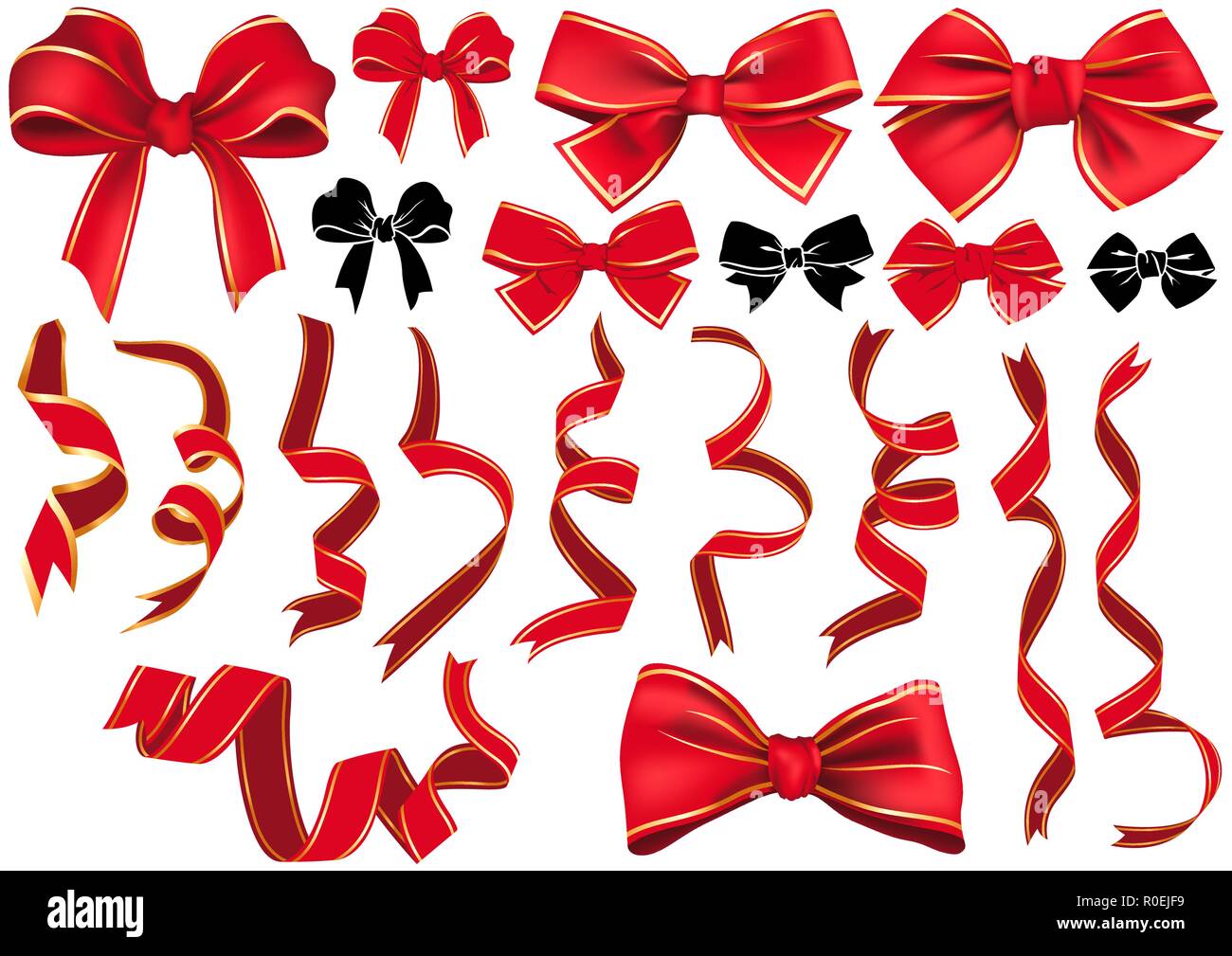 Set of Bows and Ribbons Stock Vector Image & Art - Alamy