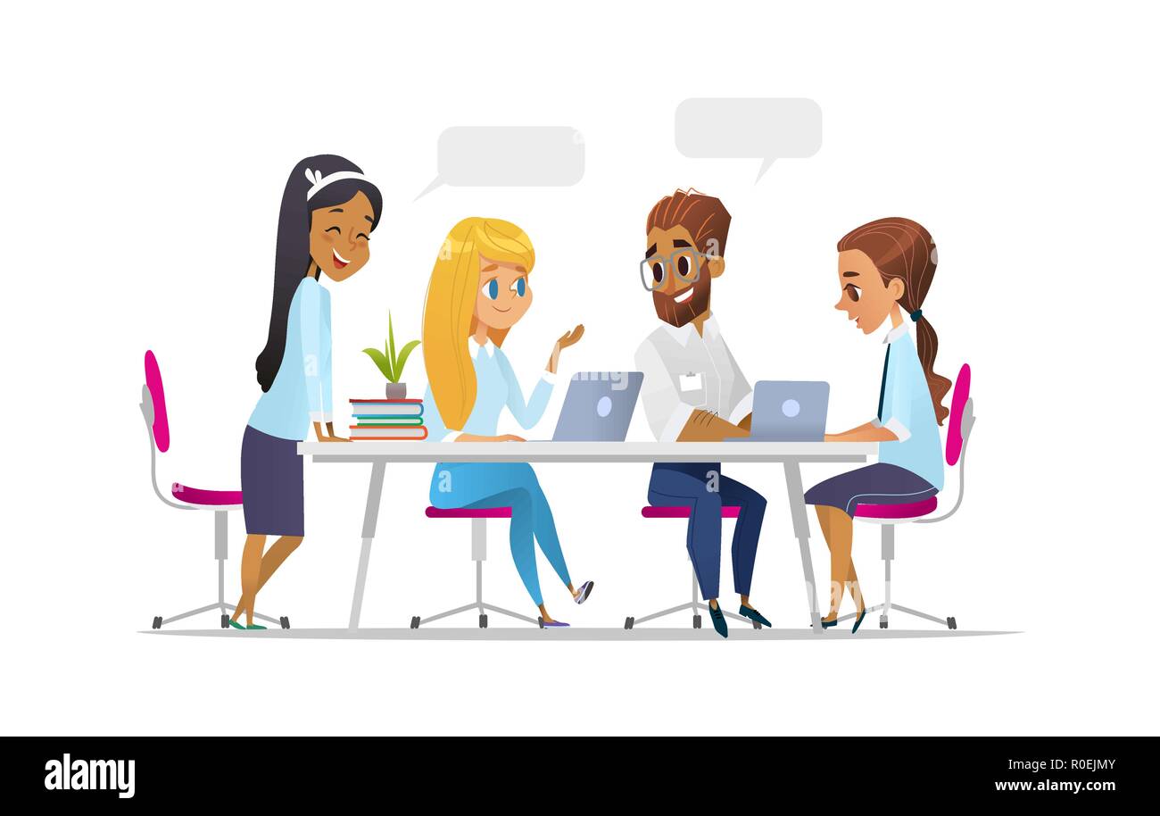 Cartoon Business People Talking To Each Other 14,511 Cartoon People