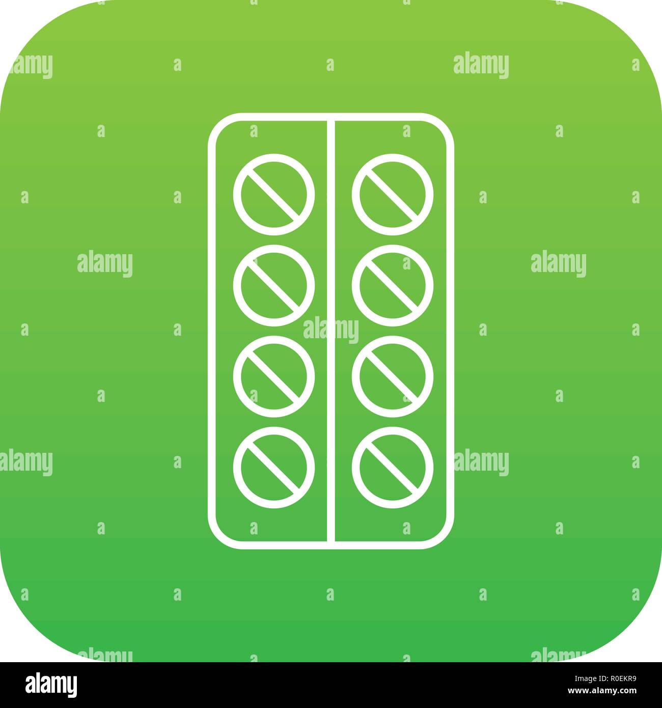 Pill box icon green vector Stock Vector Image & Art - Alamy