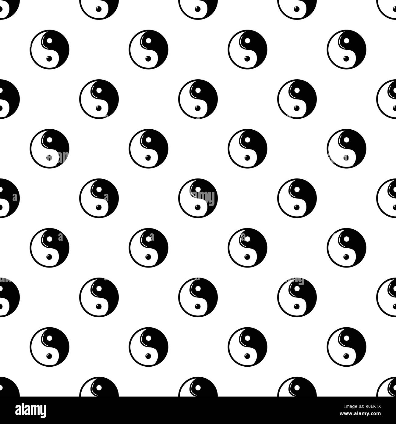 Yin yang symbol taoism pattern vector seamless Stock Vector Image & Art ...