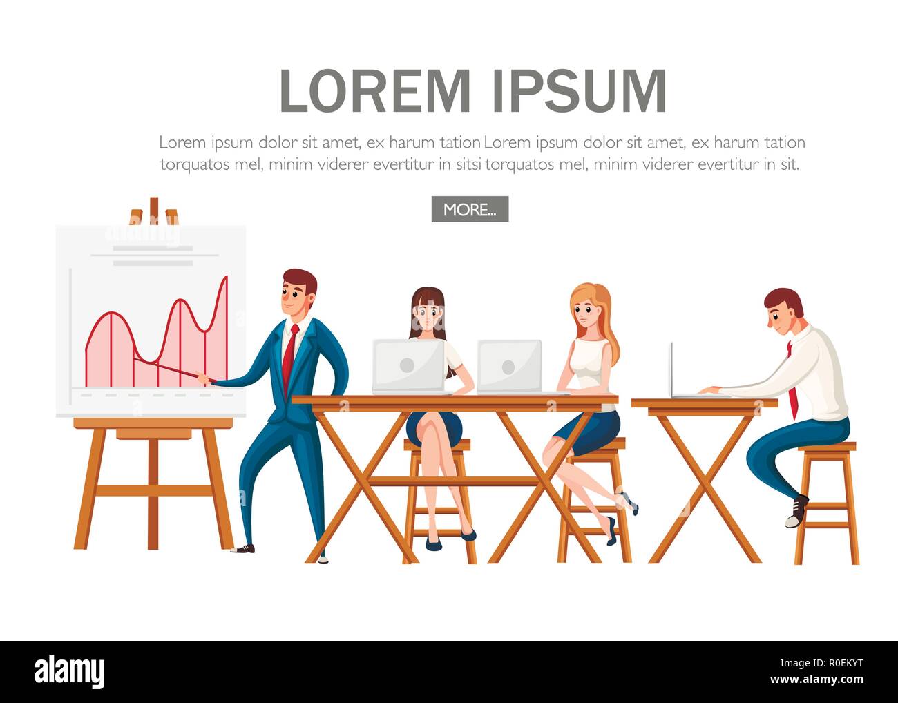 Office presentation. Conference hall with planning board and wooden ...