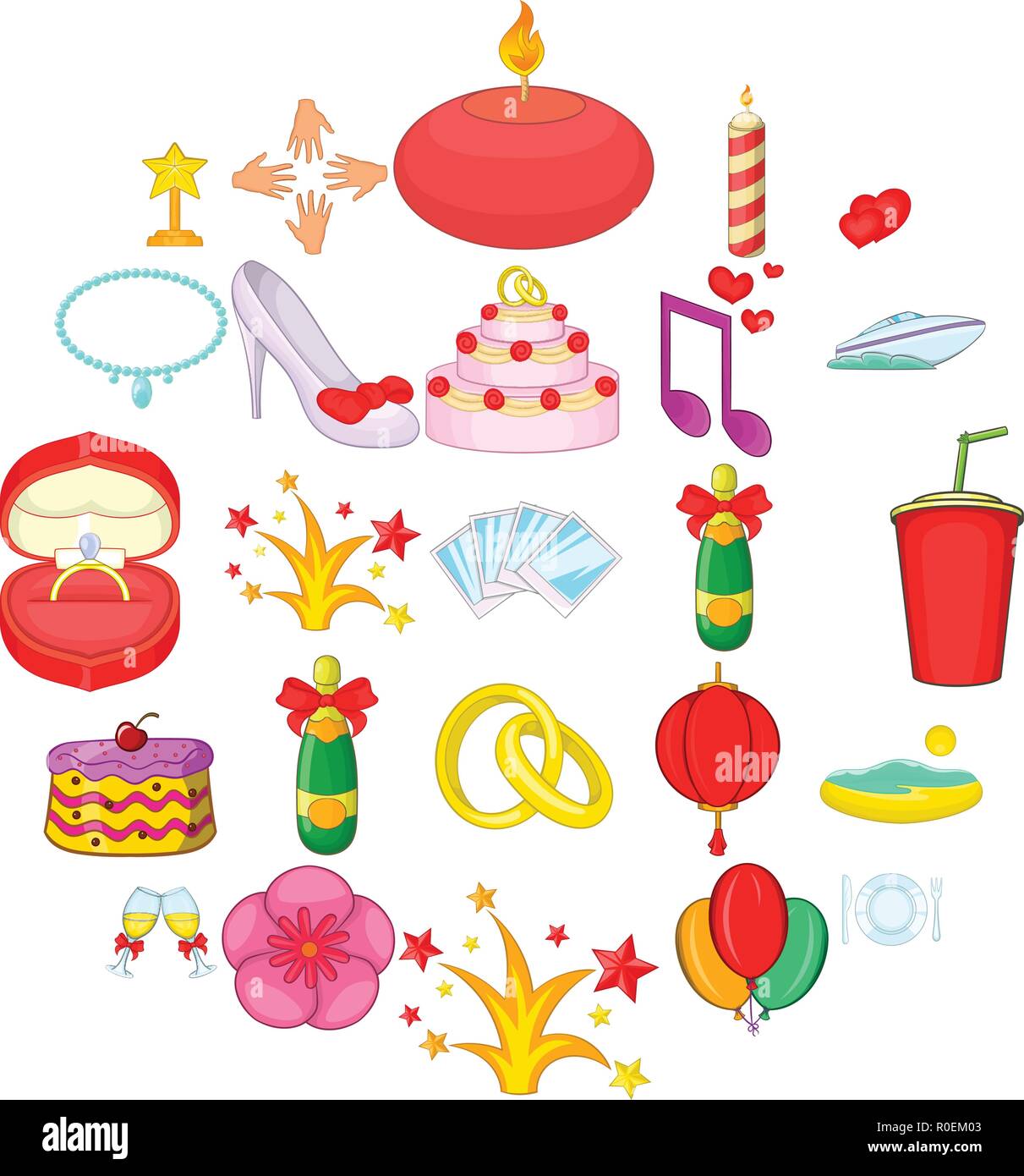 Bliss icons set, cartoon style Stock Vector Image & Art - Alamy