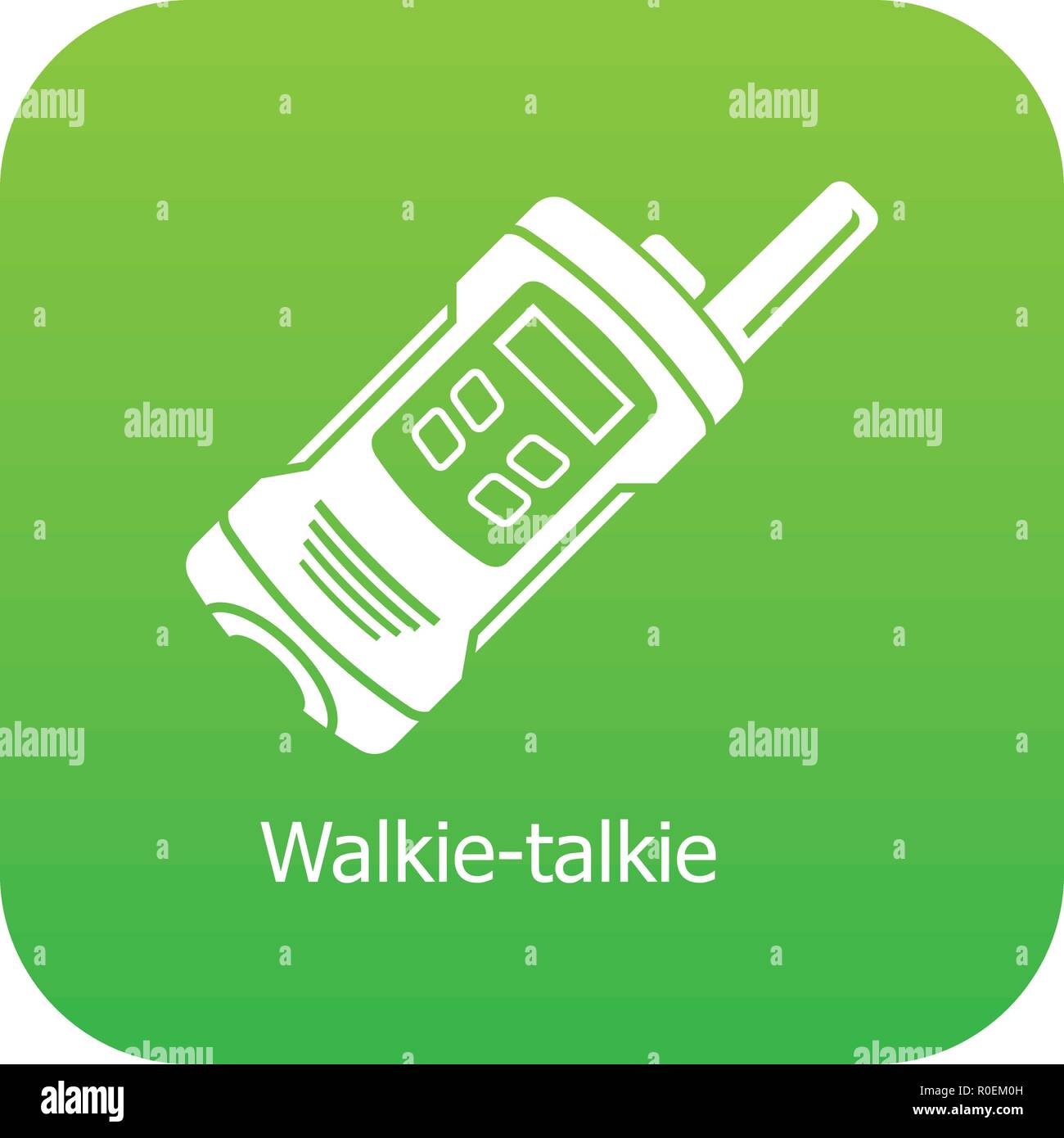 Portable radio icon green vector Stock Vector Image & Art - Alamy