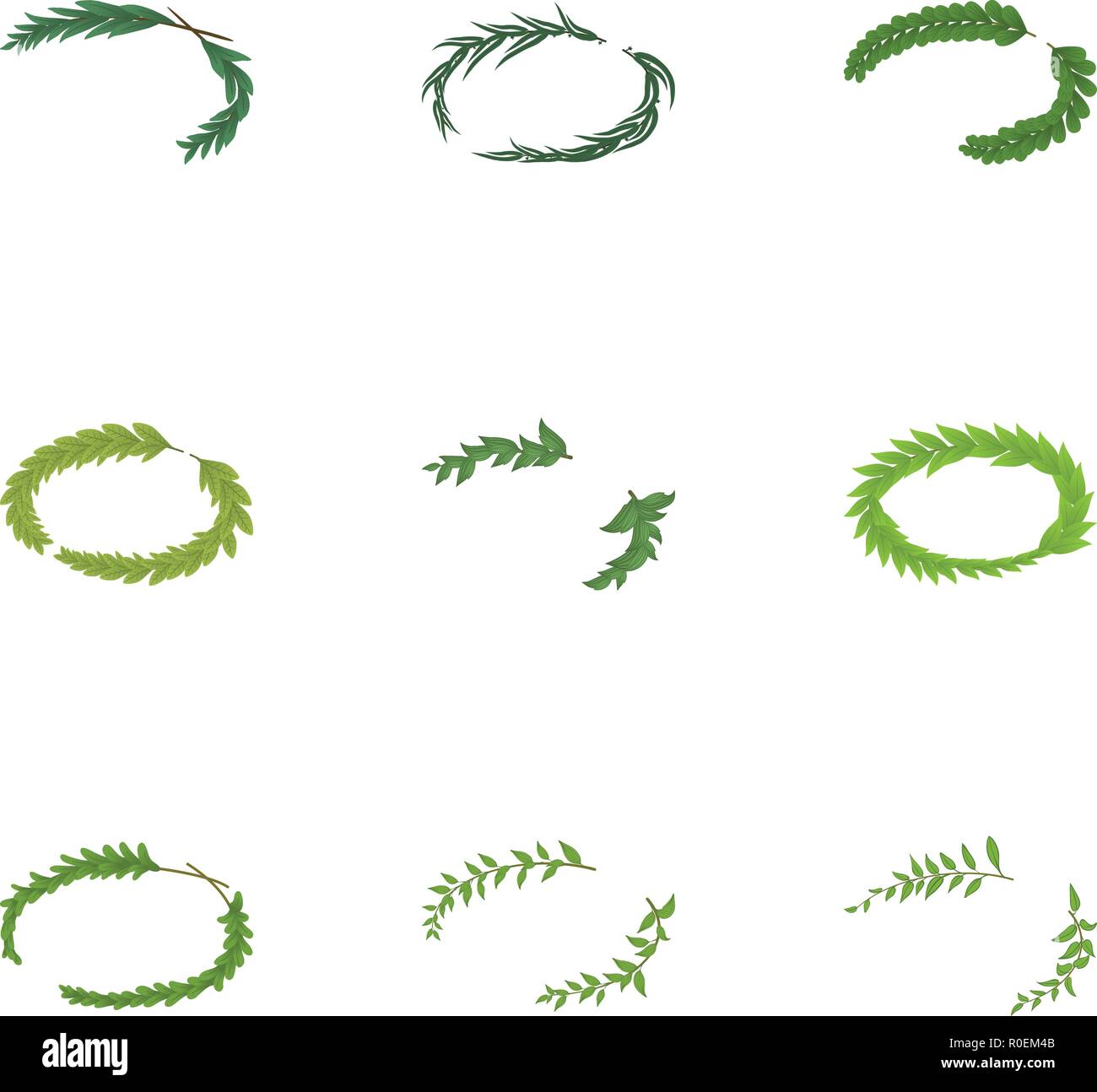 Green award icons set, cartoon style Stock Vector Image & Art - Alamy