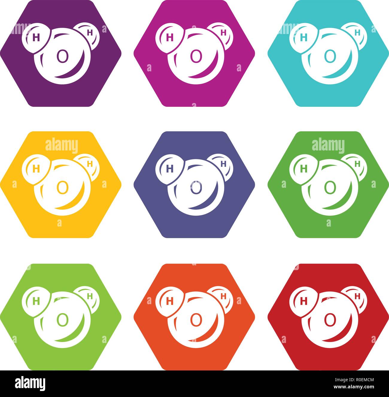 Water molecule icons set 9 vector Stock Vector Image & Art - Alamy