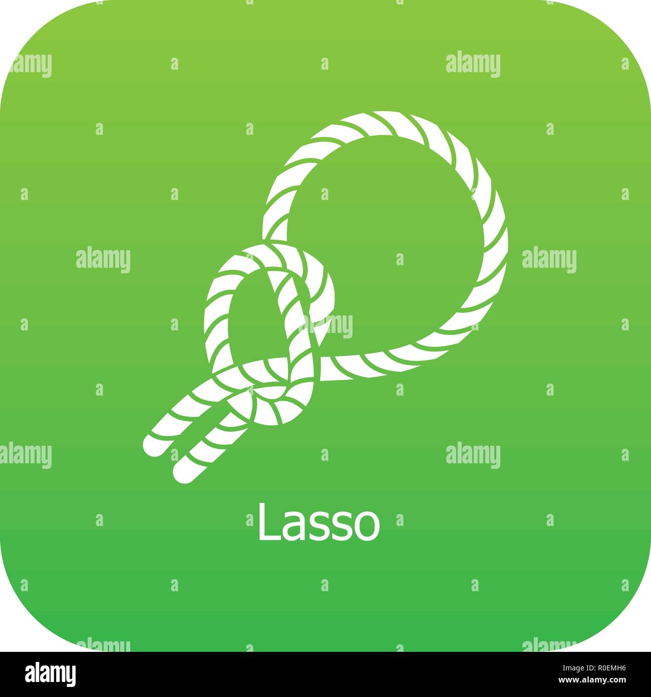 Lasso icon green vector Stock Vector Image & Art - Alamy