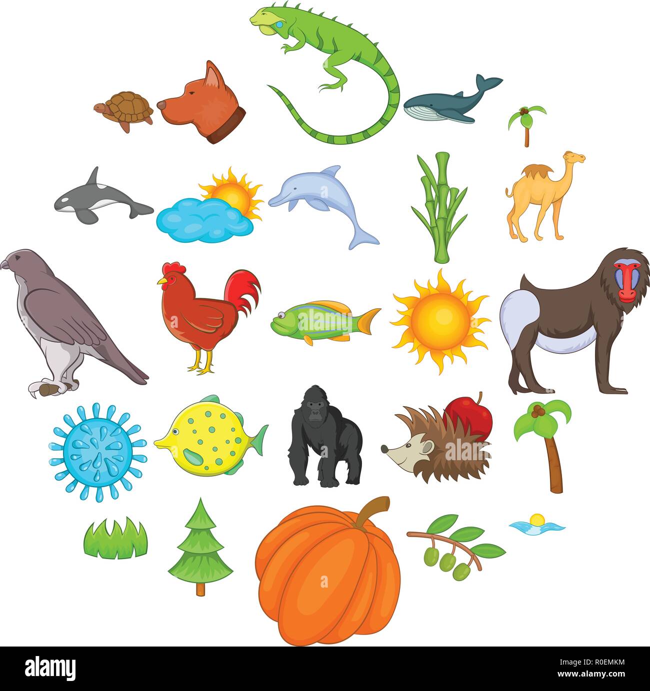 Climate icons set, cartoon style Stock Vector Image & Art - Alamy