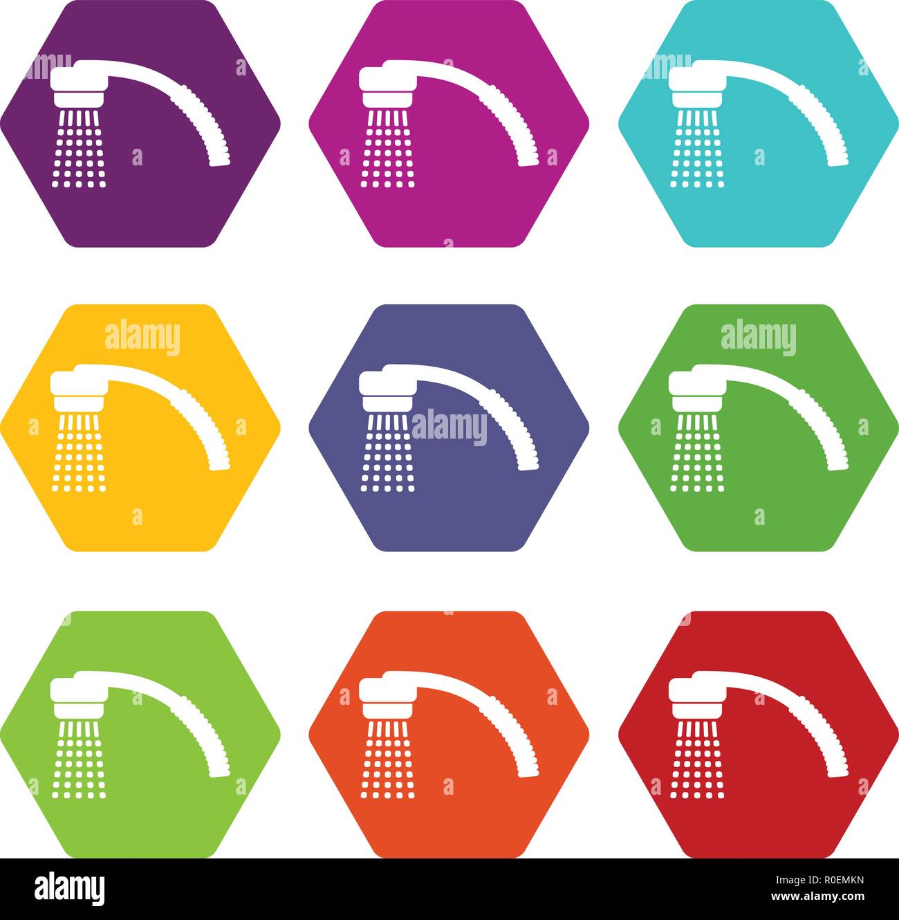 Running water icons set 9 vector Stock Vector Image & Art - Alamy