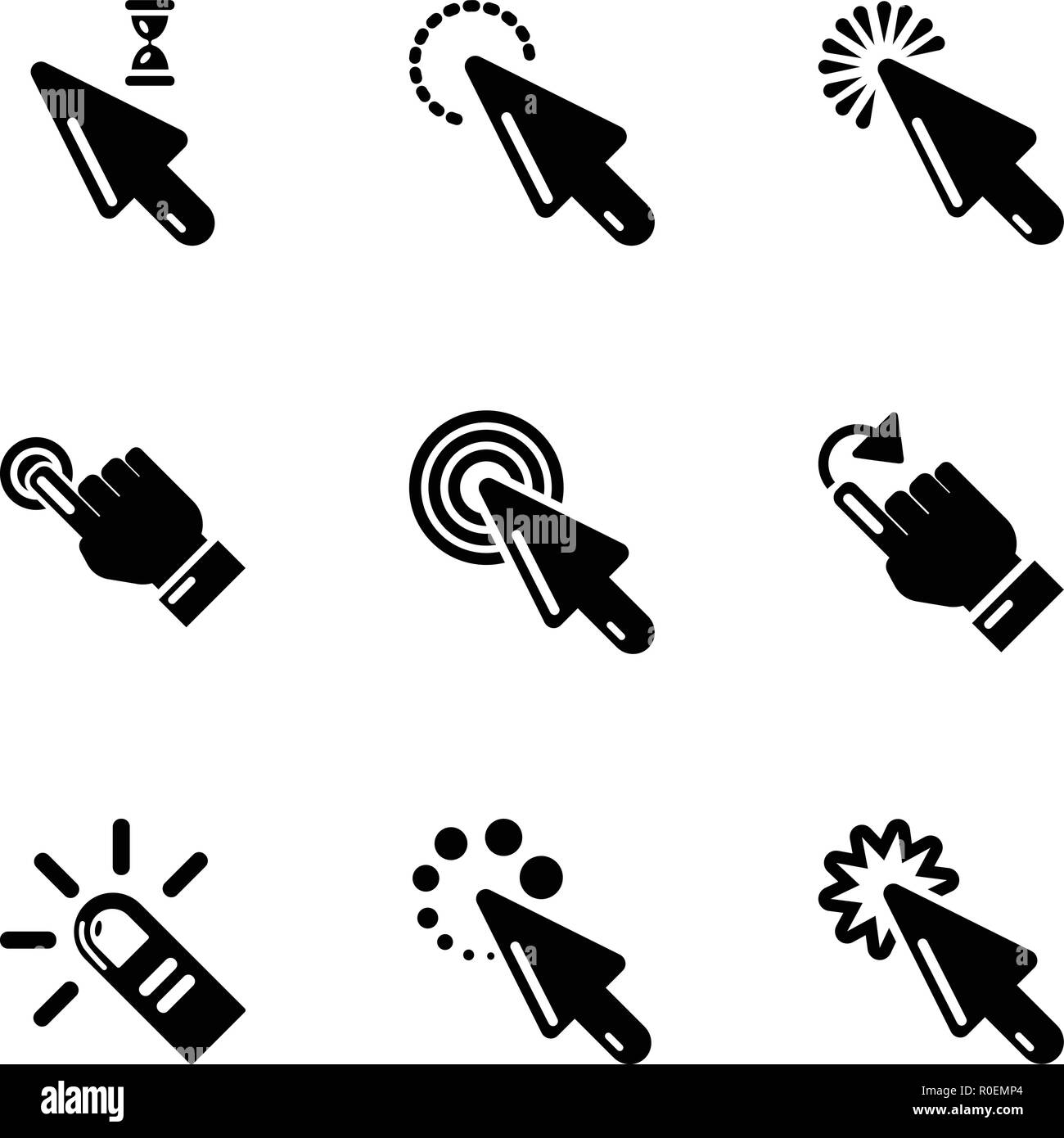 Push aside icons set, simple style Stock Vector Image & Art - Alamy