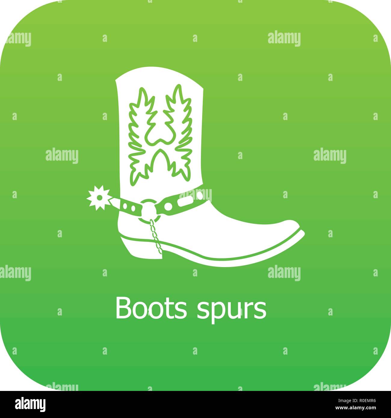 Boot spurs icon green vector Stock Vector Image & Art - Alamy