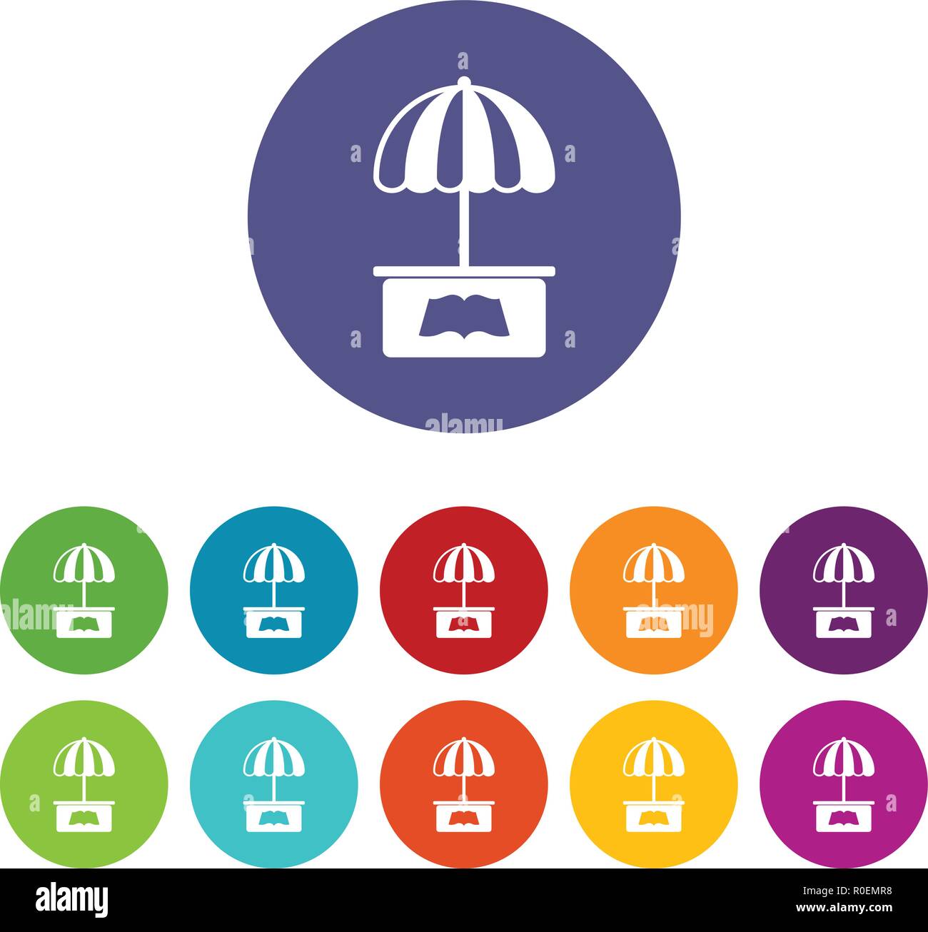 City stall icons set vector color Stock Vector Image & Art - Alamy