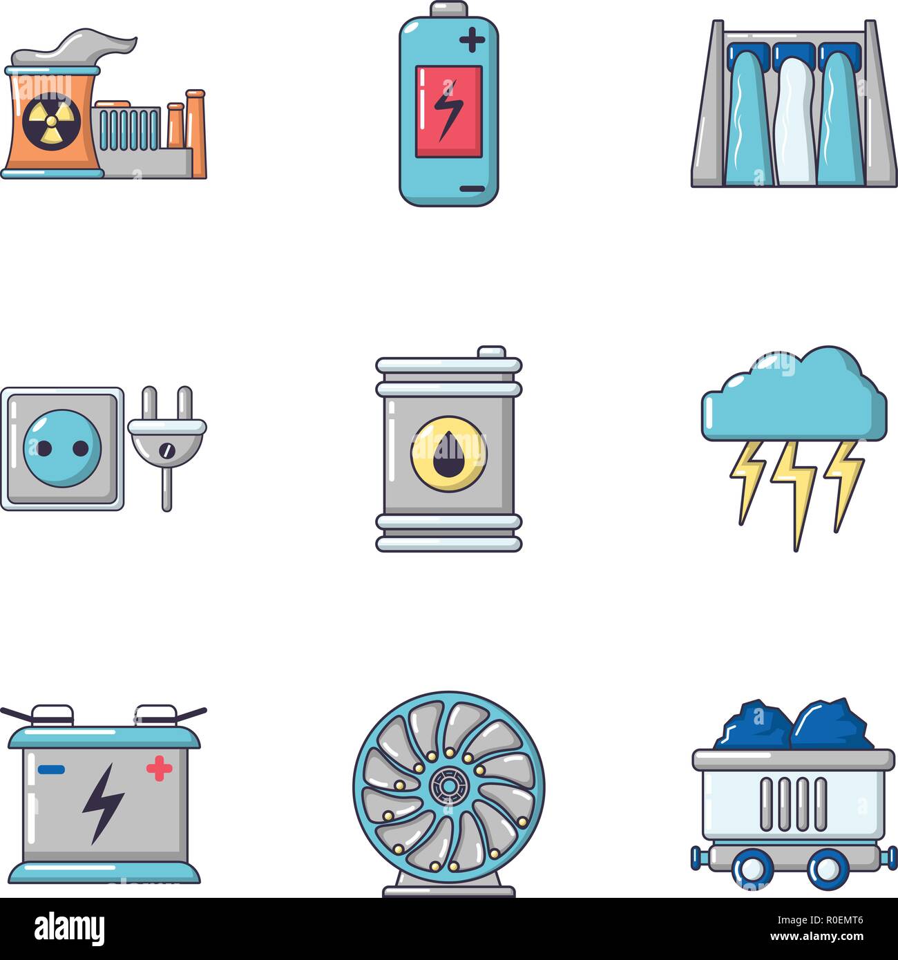 Bioenergy icons set, cartoon style Stock Vector Image & Art - Alamy