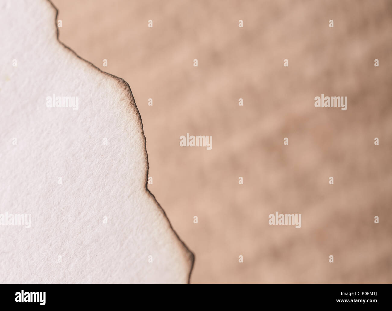 Paper with some burned edges Stock Photo - Alamy