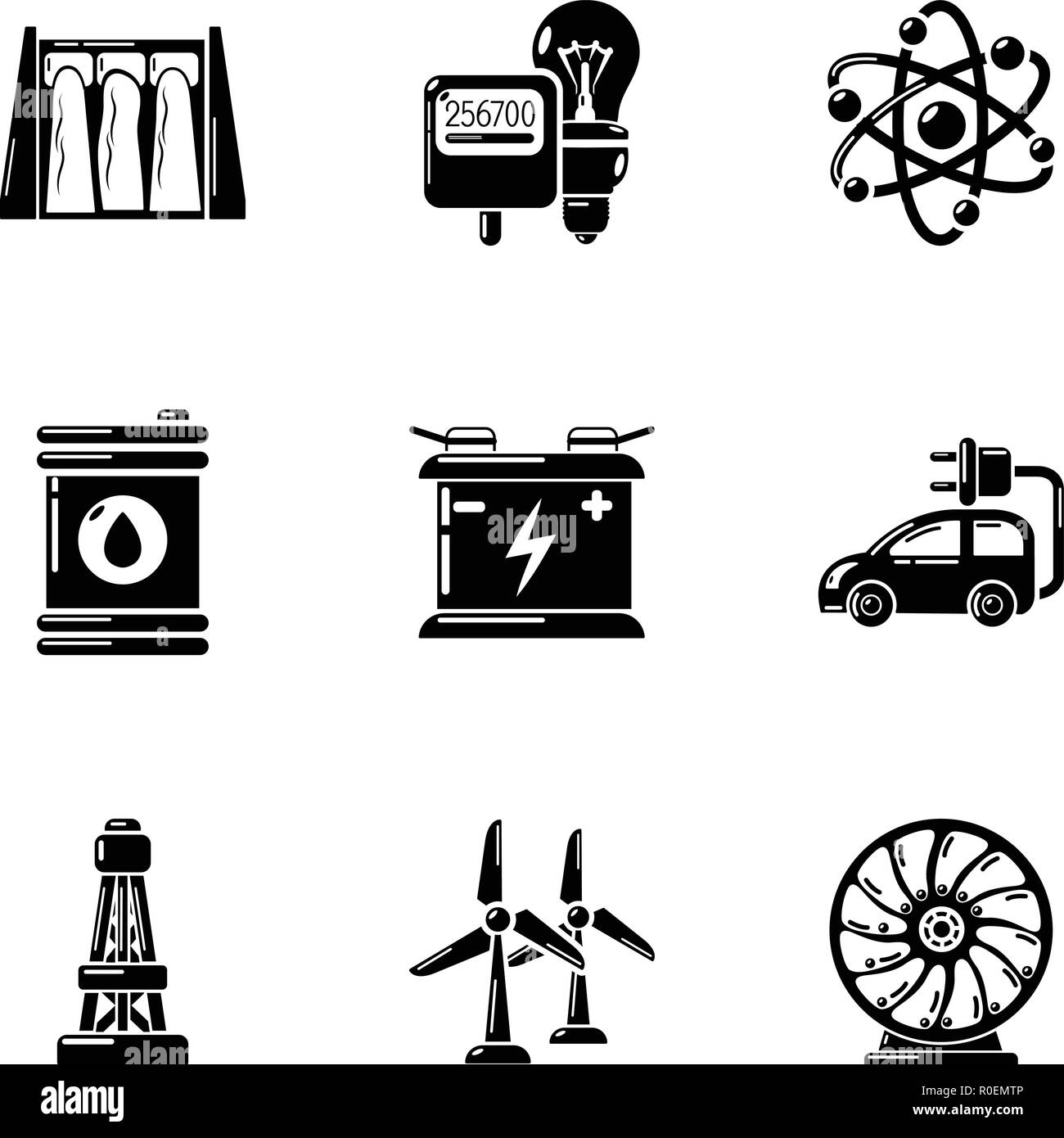 Capacity icons set, simple style Stock Vector Image & Art - Alamy