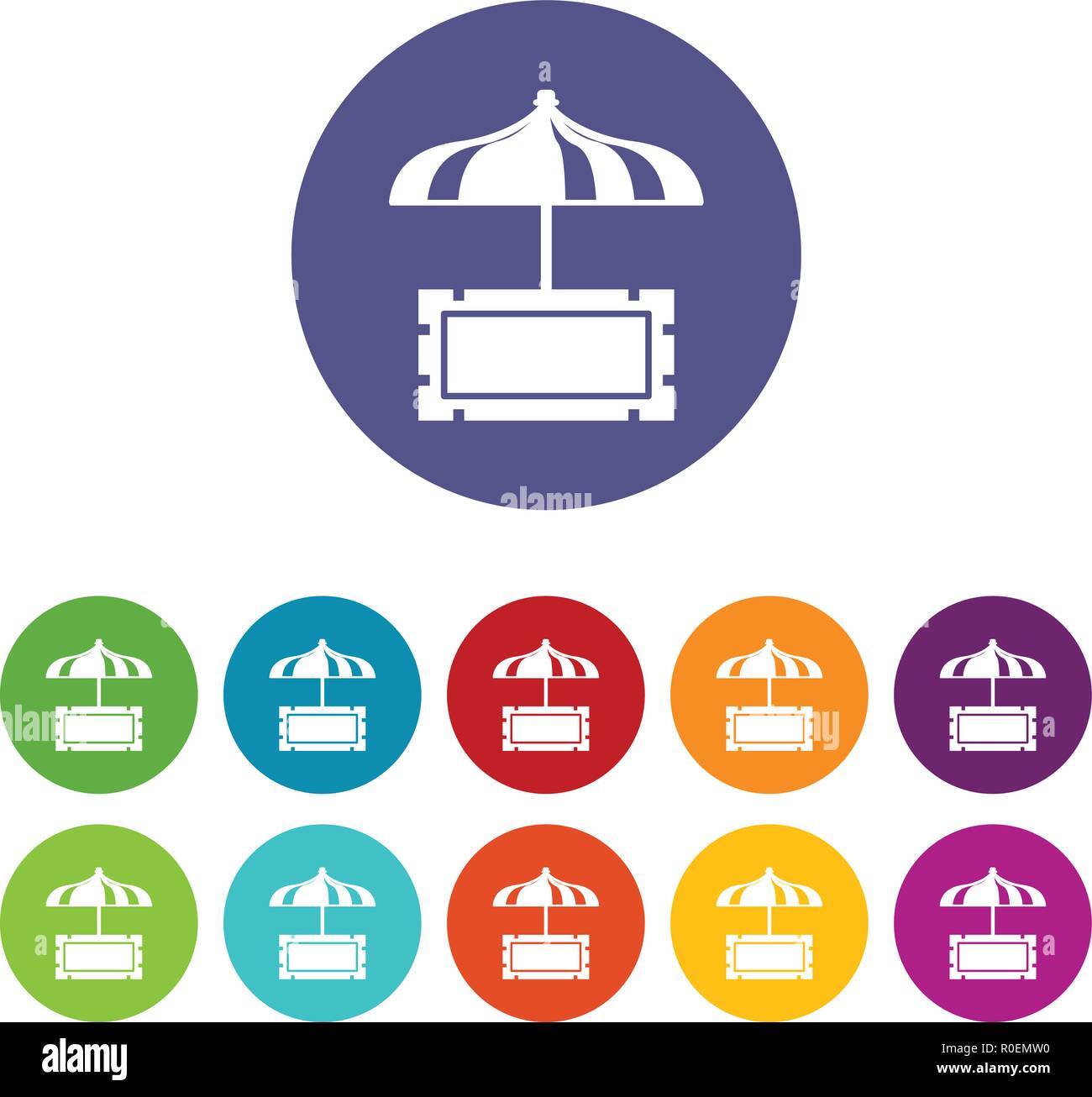 Snack stall icons set vector color Stock Vector Image & Art - Alamy