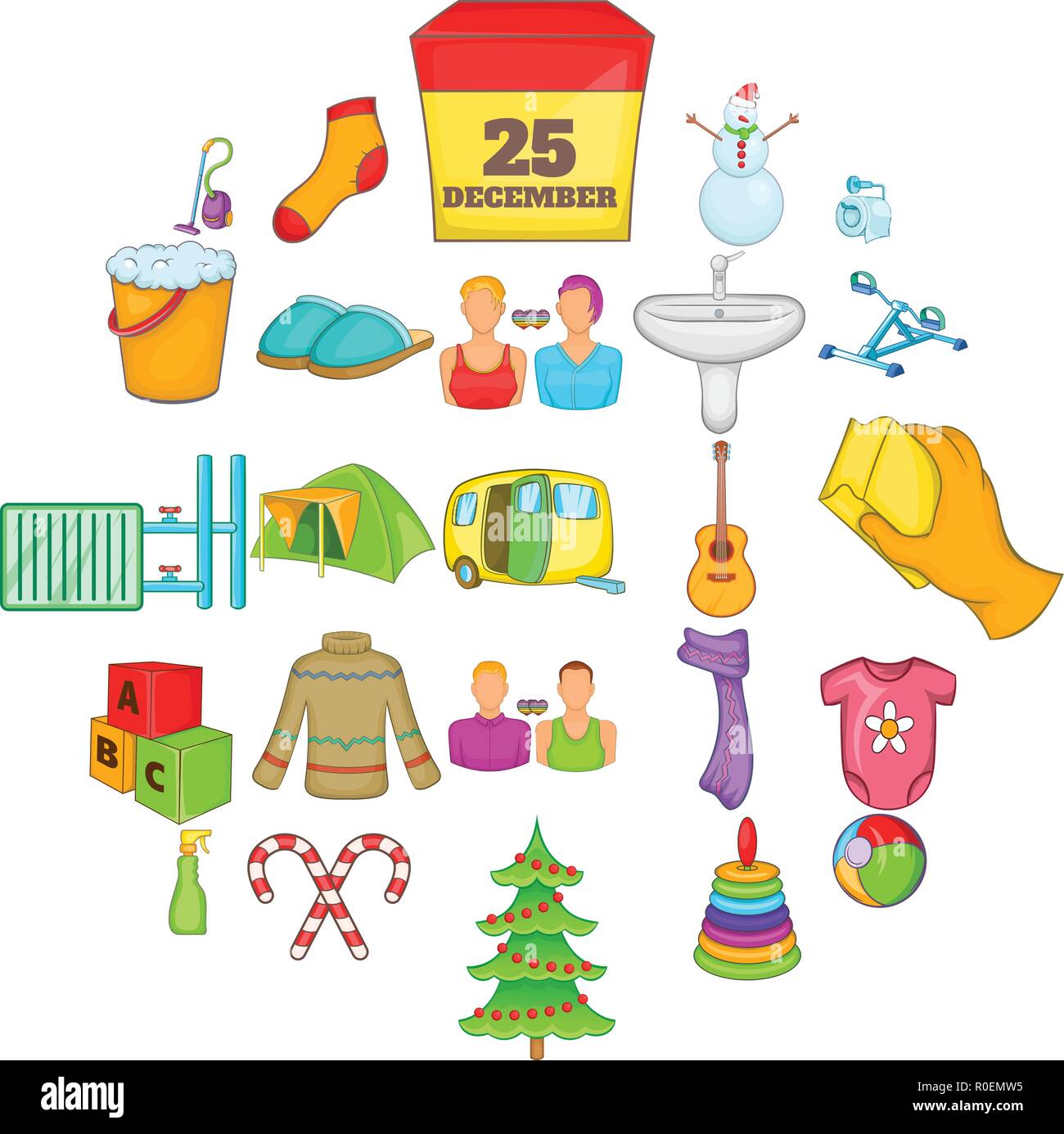 Generation icons set, cartoon style Stock Vector Image & Art - Alamy