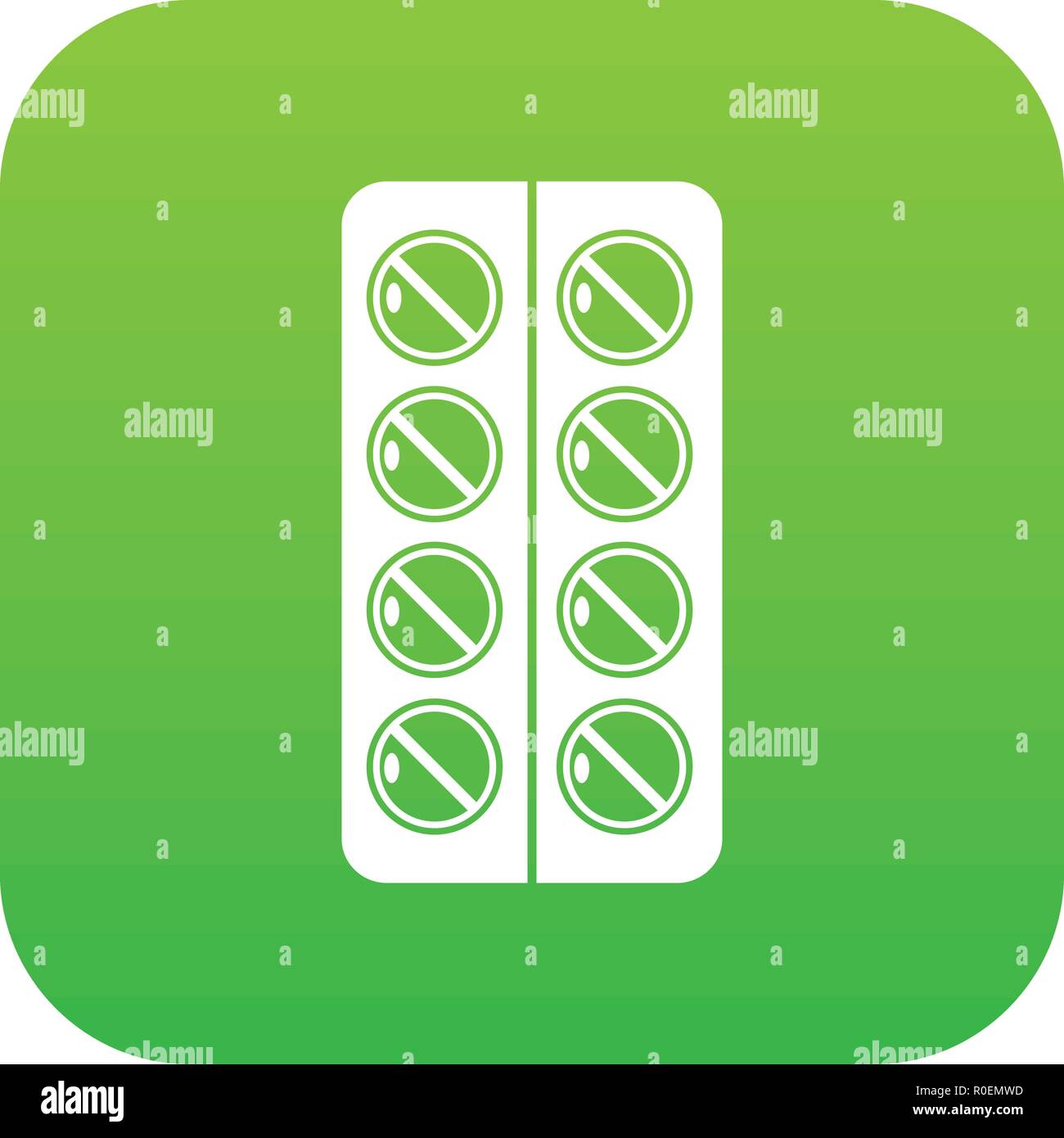 Pill box icon green vector Stock Vector Image & Art - Alamy