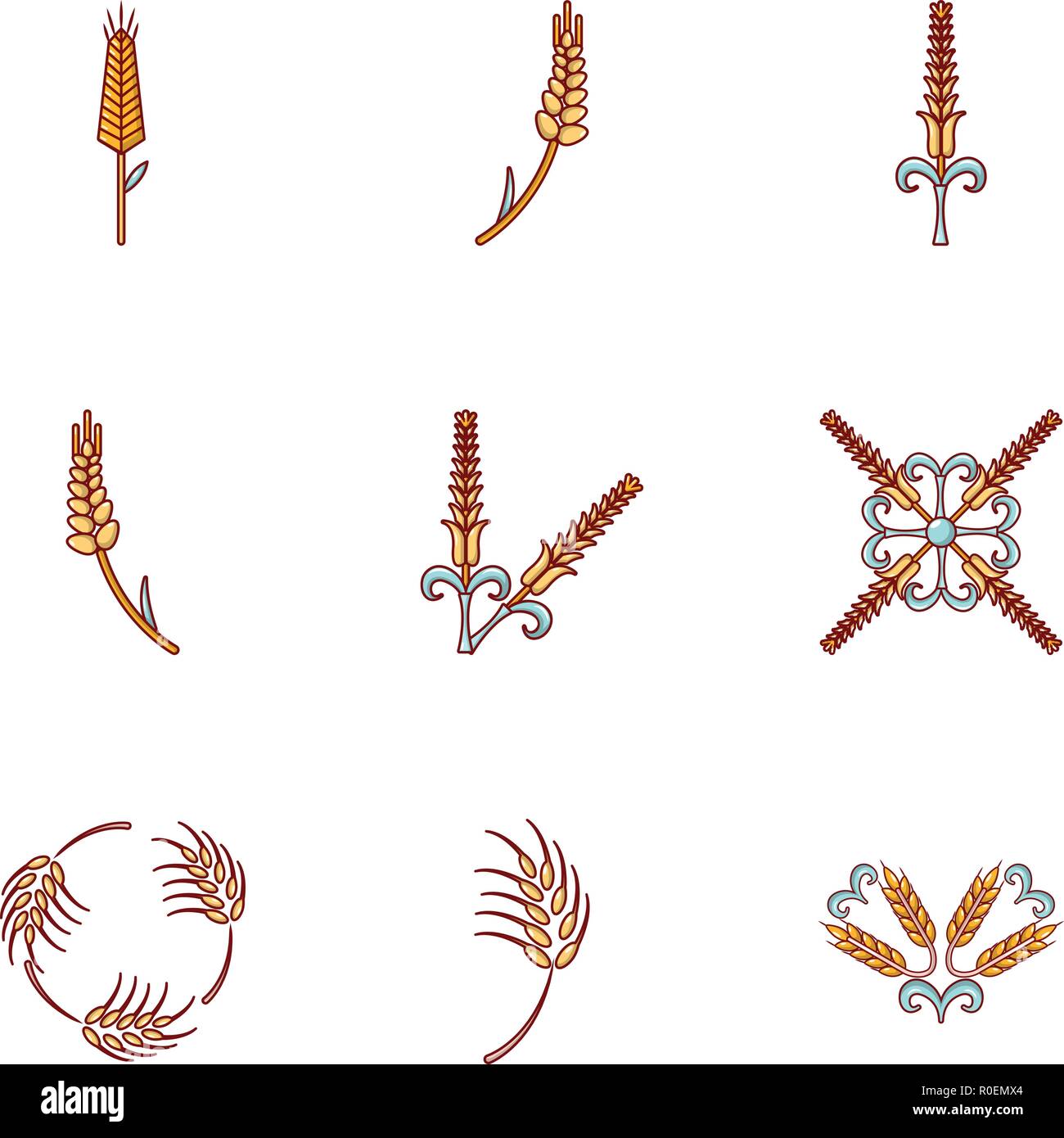 Grit icons set, cartoon style Stock Vector Image & Art - Alamy