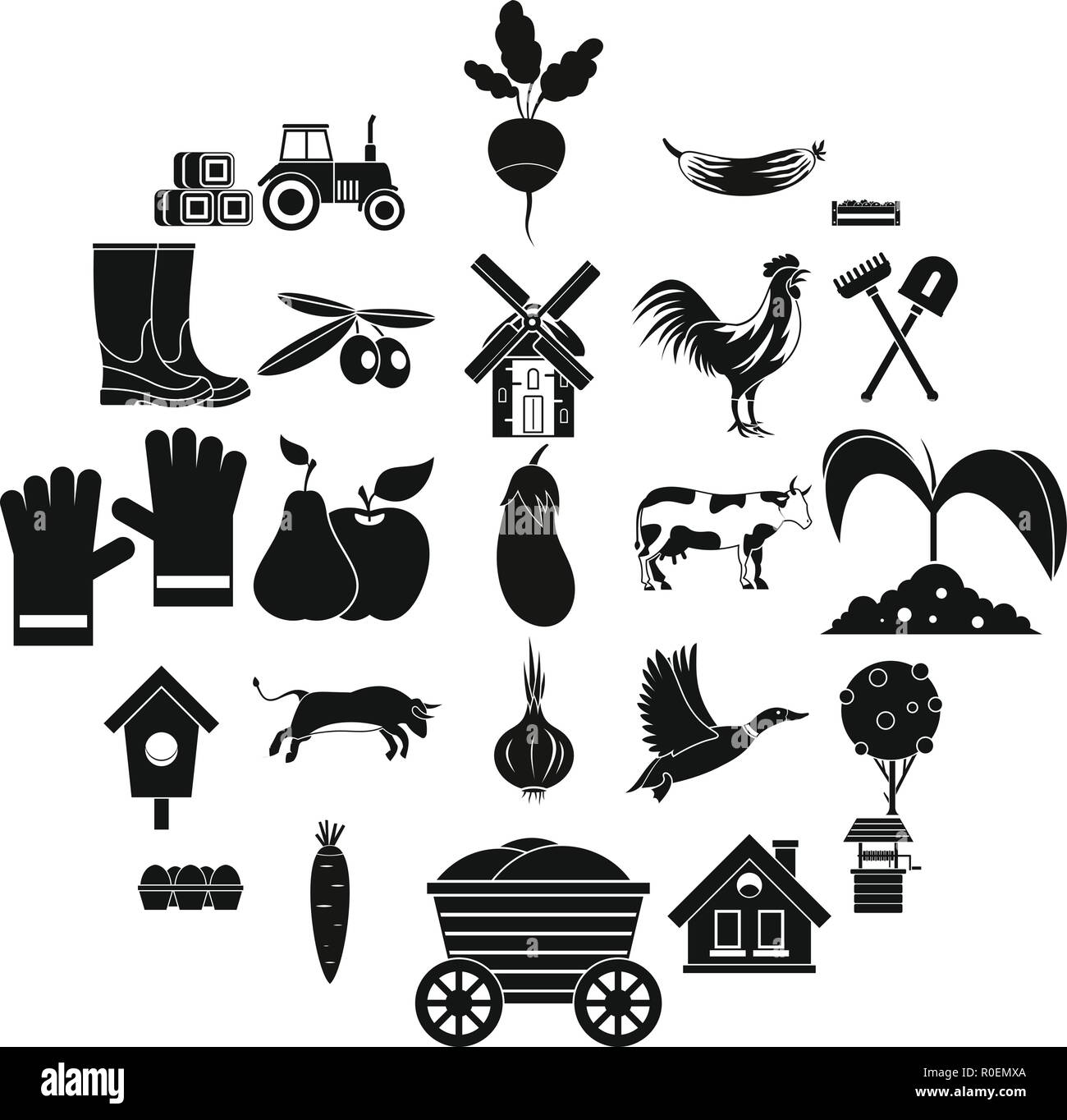 Pantry icons set, simple style Stock Vector Image & Art - Alamy