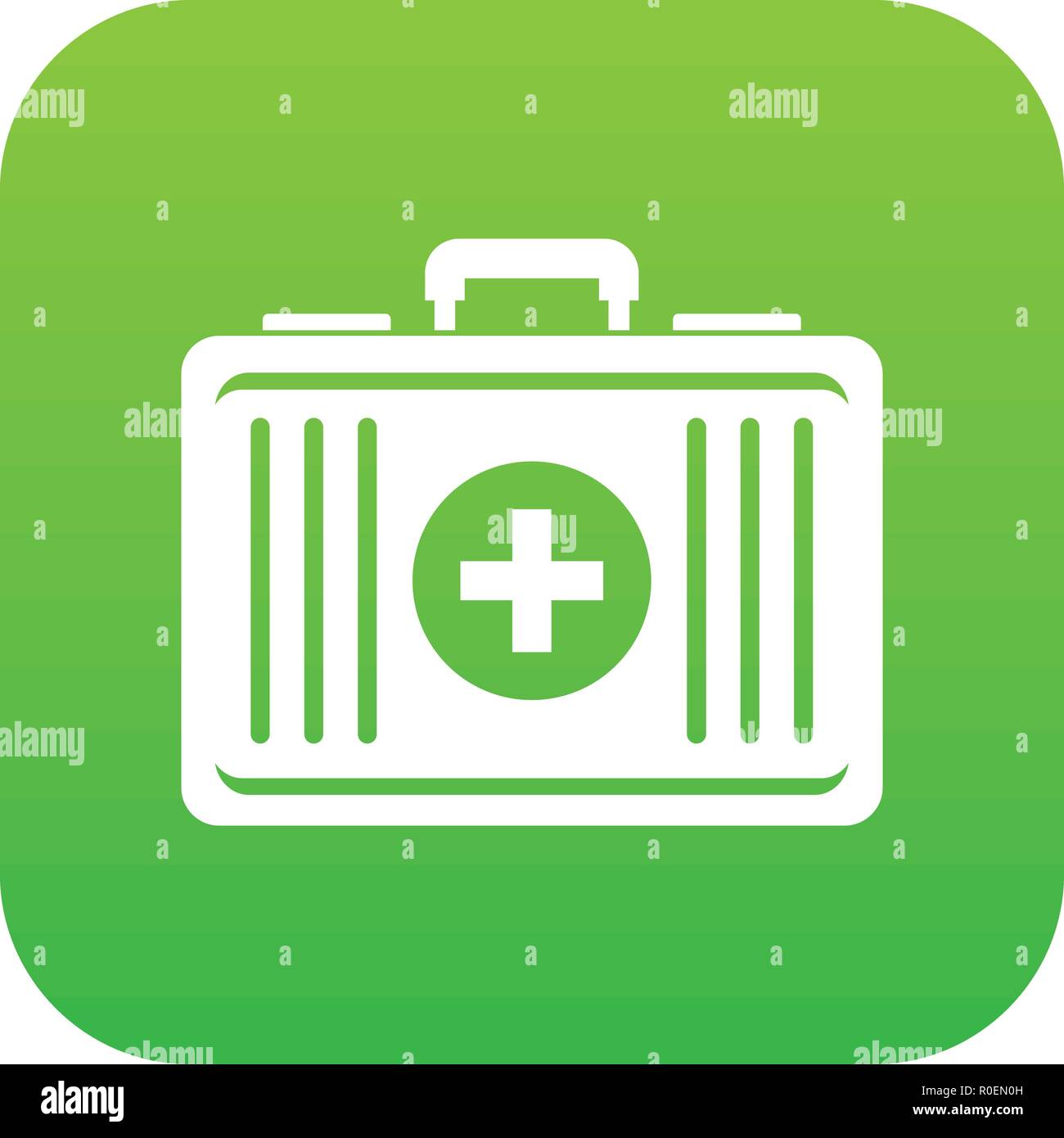First aid icon digital green Stock Vector Image & Art - Alamy
