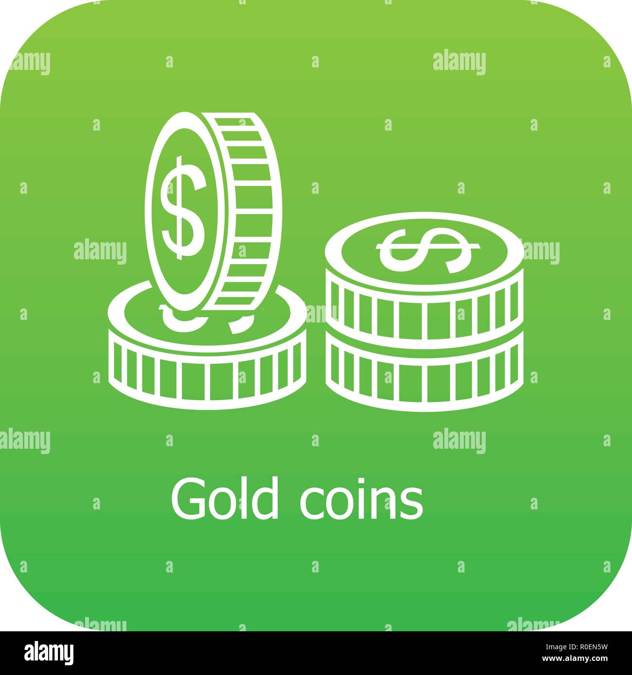 Coin icon green vector Stock Vector Image & Art - Alamy