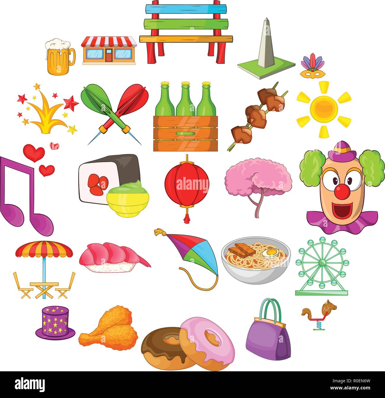 Act icons set, cartoon style Stock Vector Image & Art - Alamy