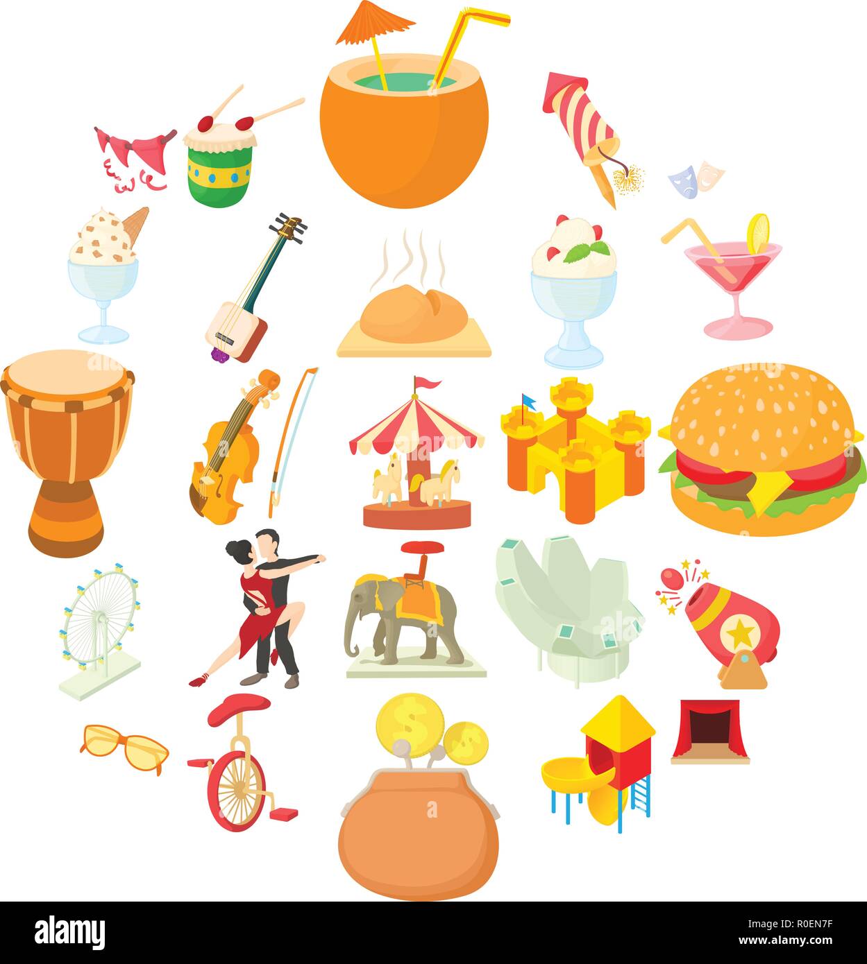 High day icons set, cartoon style Stock Vector Image & Art - Alamy