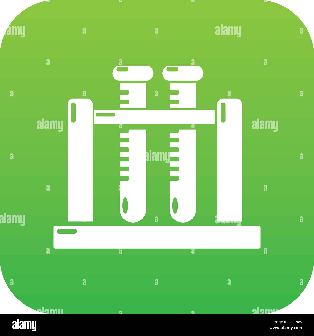 Medical test tubes icon green vector Stock Vector Image & Art - Alamy
