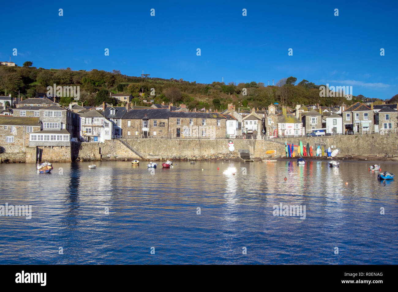 Mousehole Harbour at Sunrise, Cornwall UK Stock Photo - Alamy