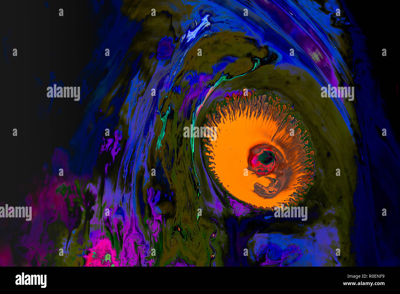 Traditional Ottoman Turkish abstract marbling art patterns as ...