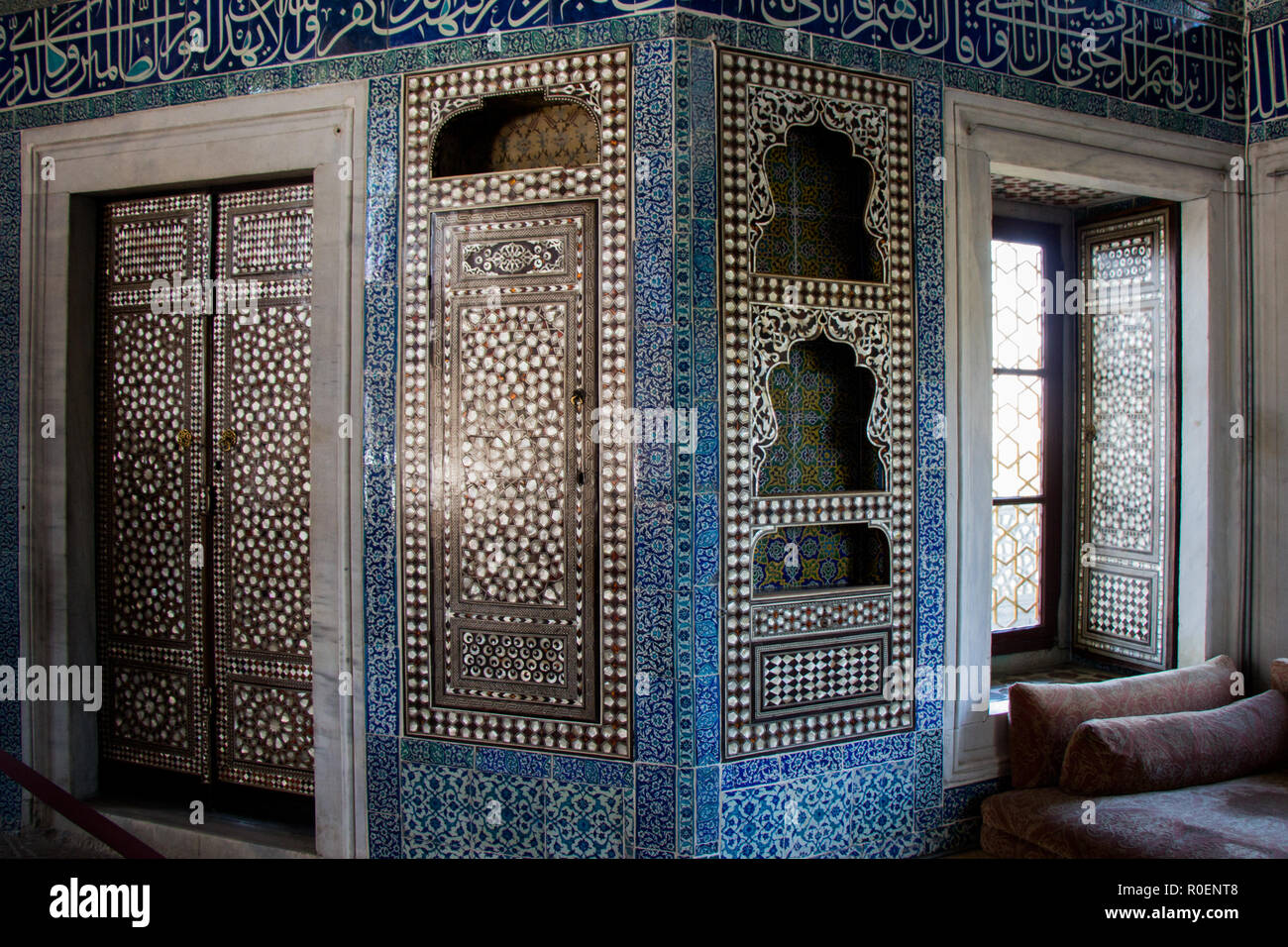 Old window Architecture from the Ottoman times In Istanbul Stock Photo ...