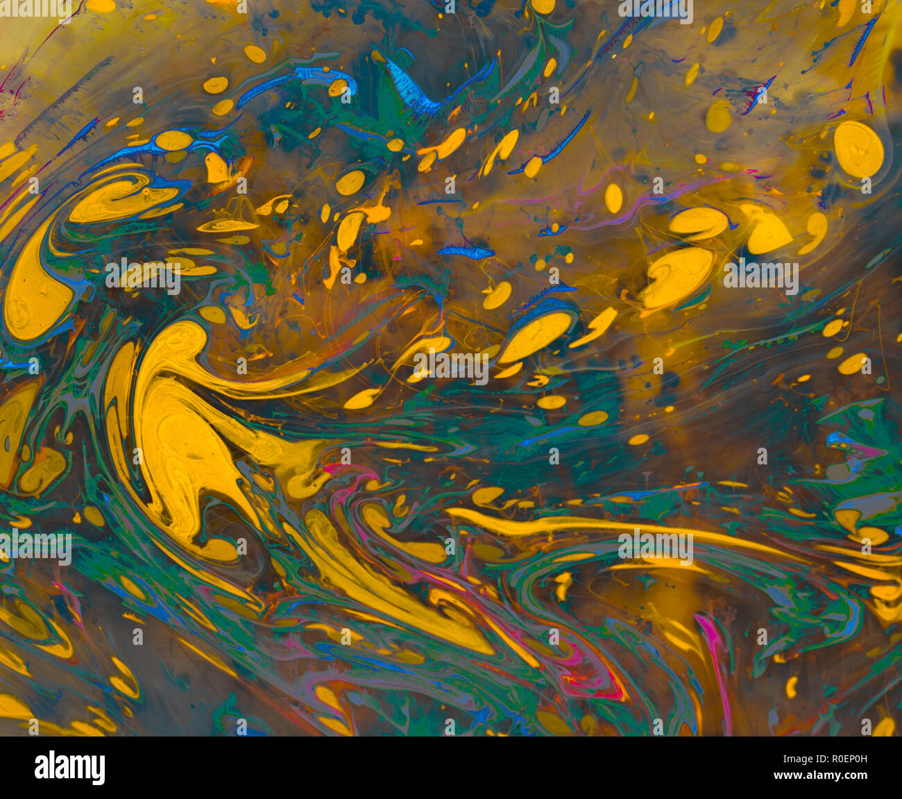 Traditional Ottoman Turkish abstract marbling art patterns as ...