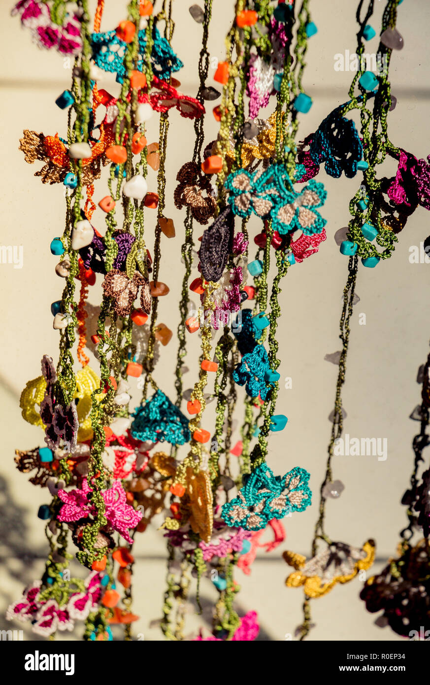 Turkish colorful needle work embroidery flowers as background Stock ...