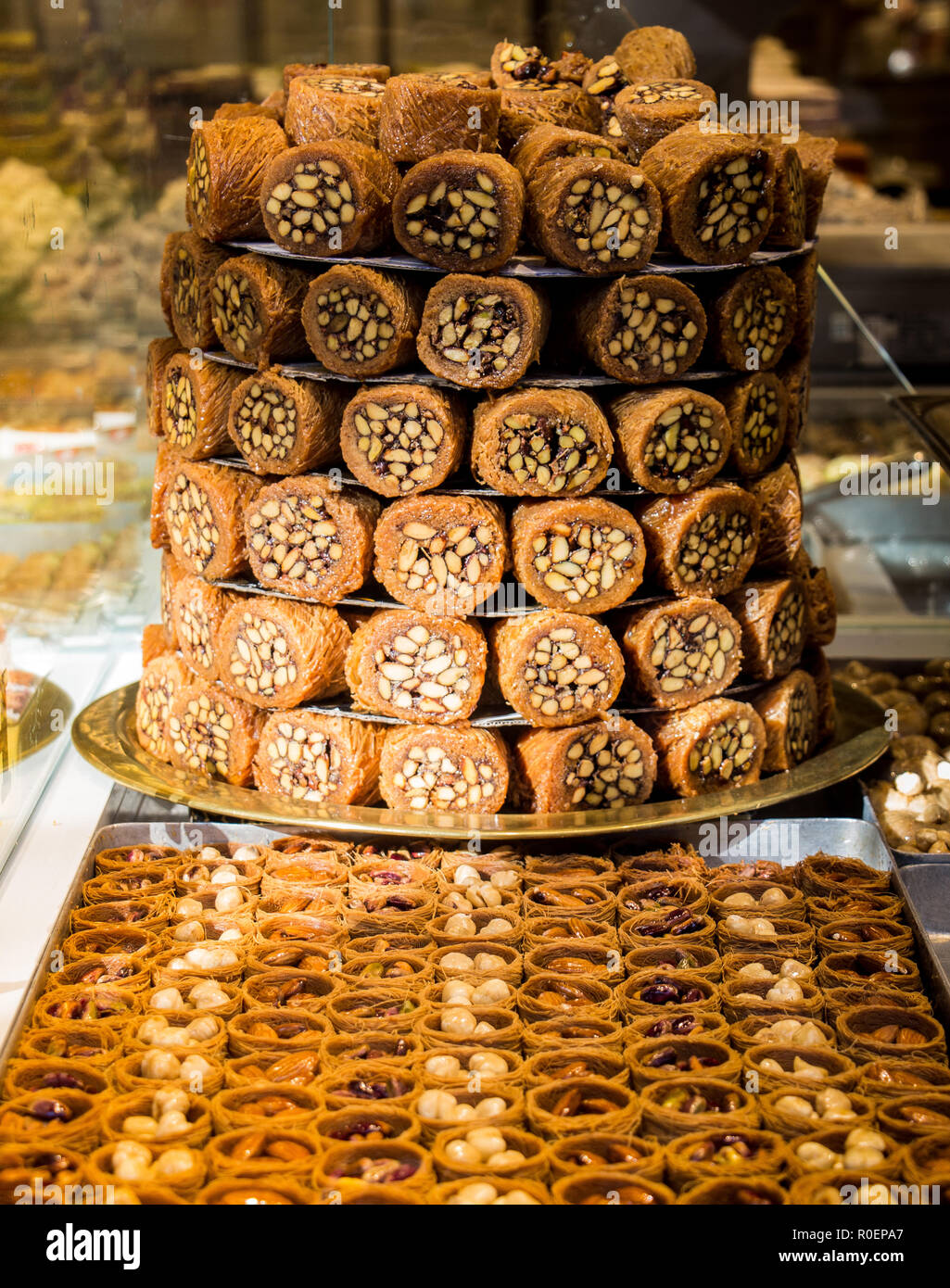 Turkish traditional desert sweets at the Market Stock Photo - Alamy
